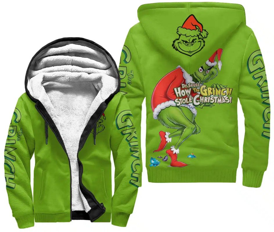 Grinch Christmas Fleece Jacket F02 - Totoban