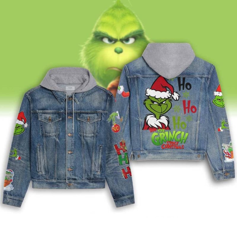 Grinch Hooded Denim Jacket - Totoban