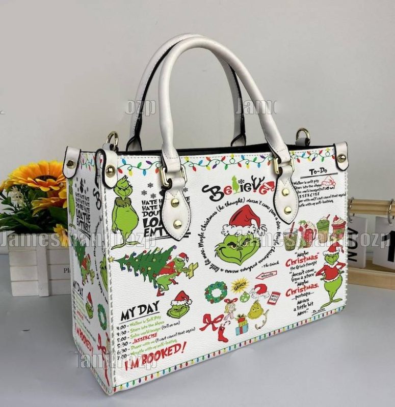 Grinch Christmas Purse - Leather Bag - Handbag For Women A1 - Totoban
