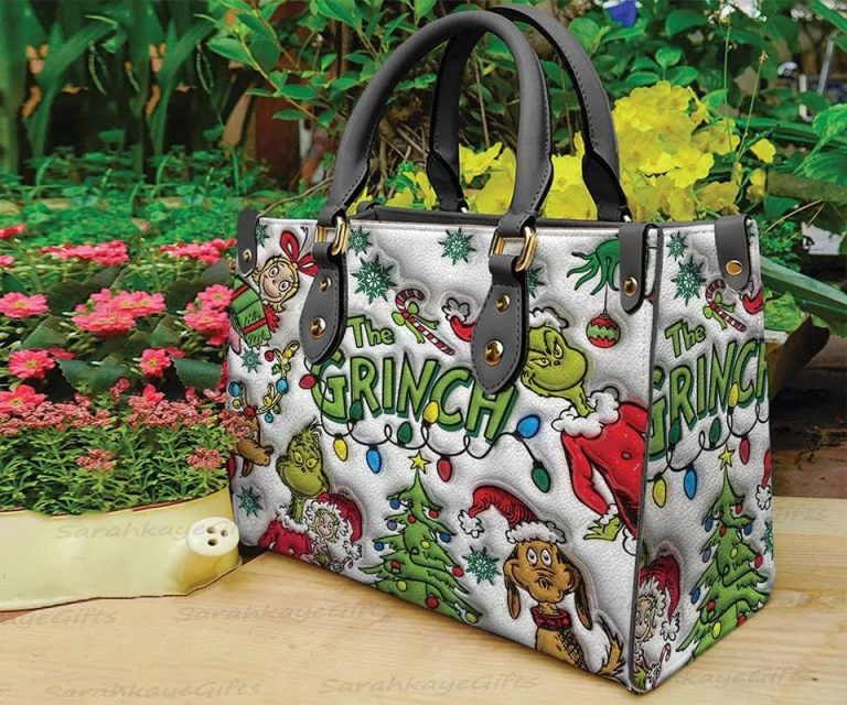 Grinch Christmas Purse - Leather Bag - Handbag For Women - Totoban