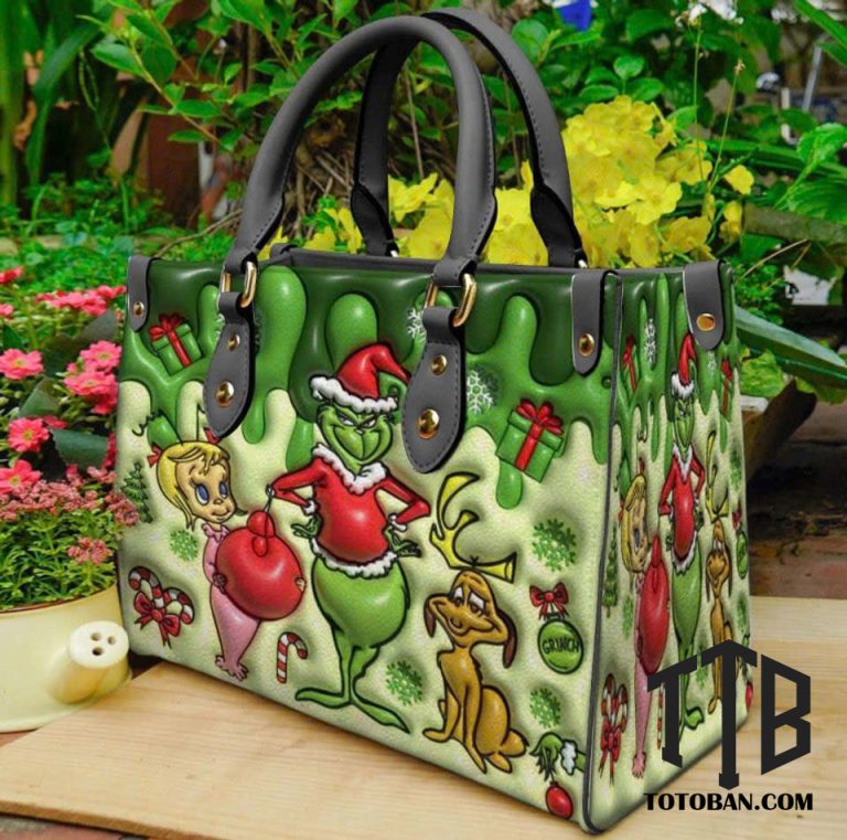 Grinch Christmas Purse - Leather Bag - Handbag For Women New - Totoban